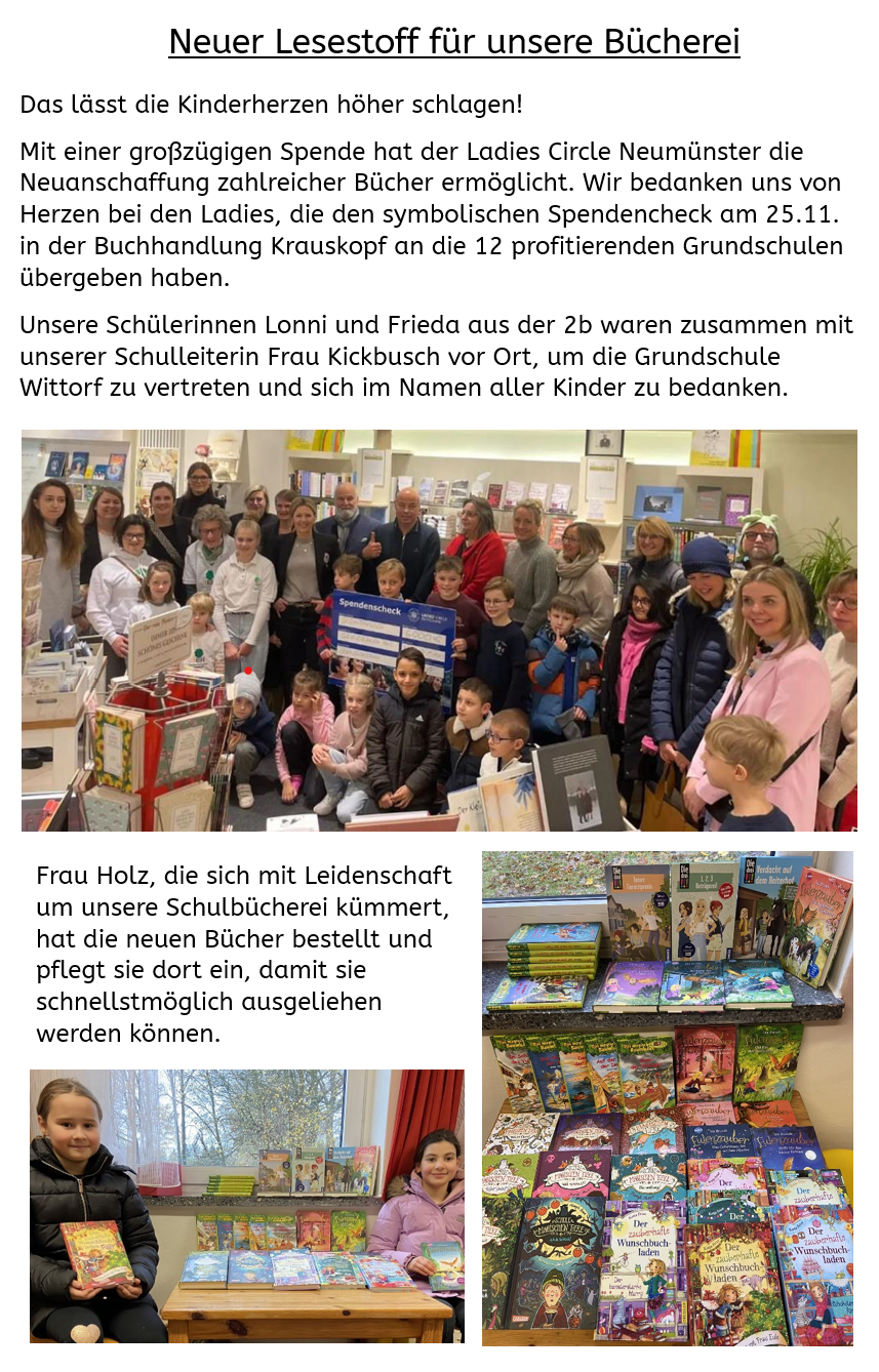 Aktuelles - Grundschule Wittorf Neumünster